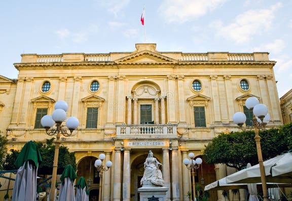 National Library of Valletta, Malta Stock Photo - Image of capital ...