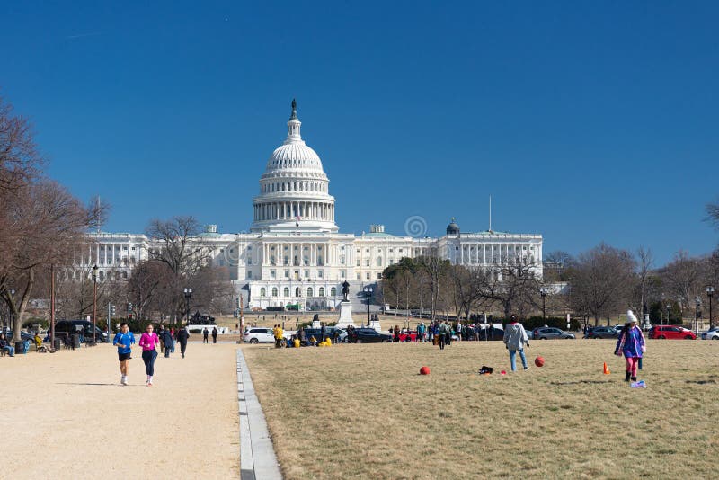 The National Mall in Washington with a View of the Capitol. Americans ...