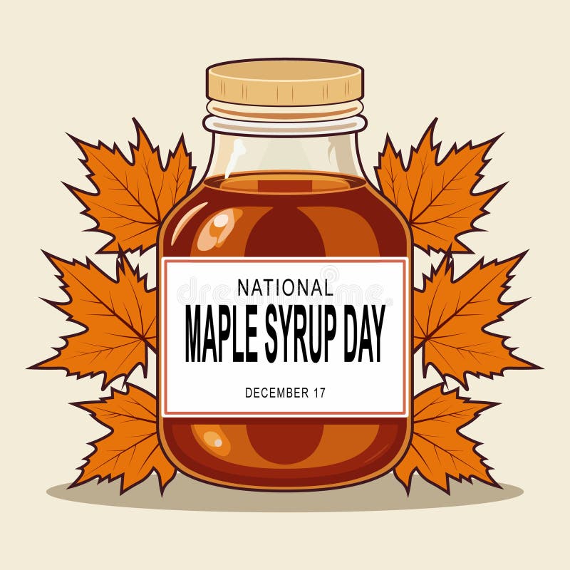 National Maple Syrup Day Sign Stock Illustration - Illustration of ...