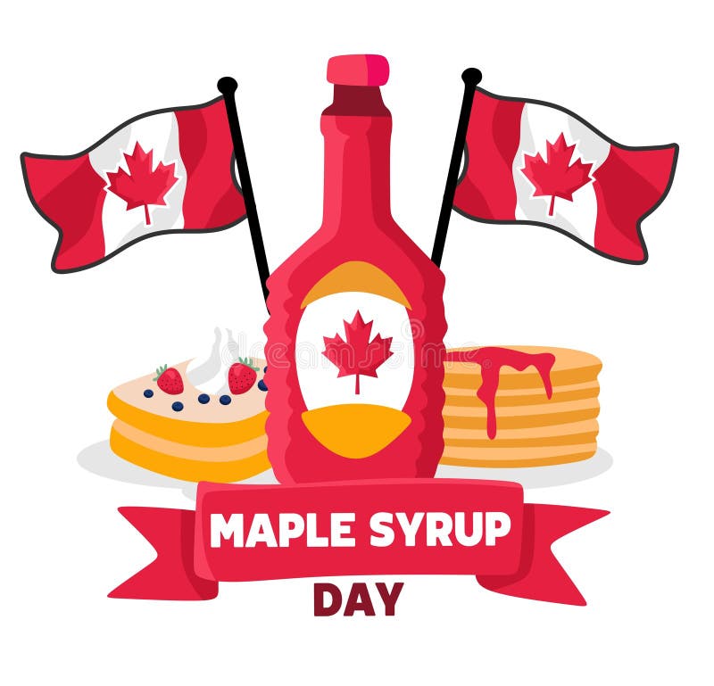 National Maple Syrup Day with Delicious Maple Syrup Stock Vector ...