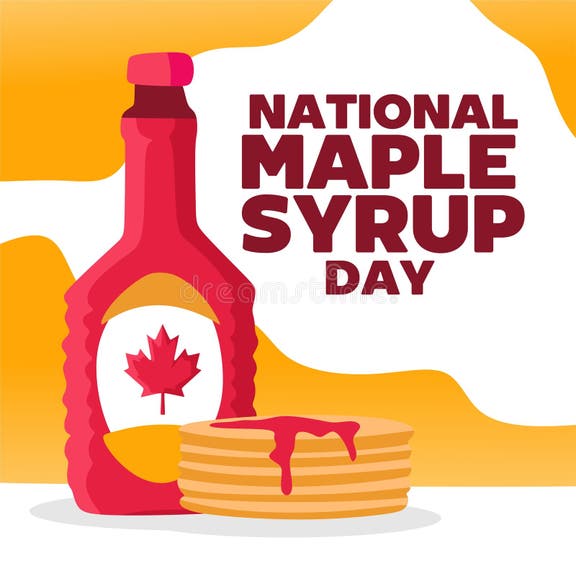 National Maple Syrup Day with Delicious Maple Syrup Stock Vector ...