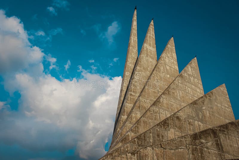 National Memorial in Savar Bangladesh Back Side Stock Image - Image of ...