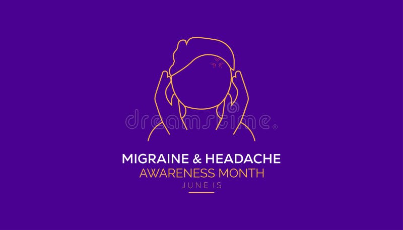 National Migraine and Headache Awareness Month Stock Illustration ...