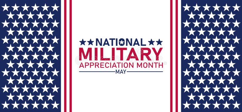National Military Appreciation Month Stock Vector - Illustration of ...