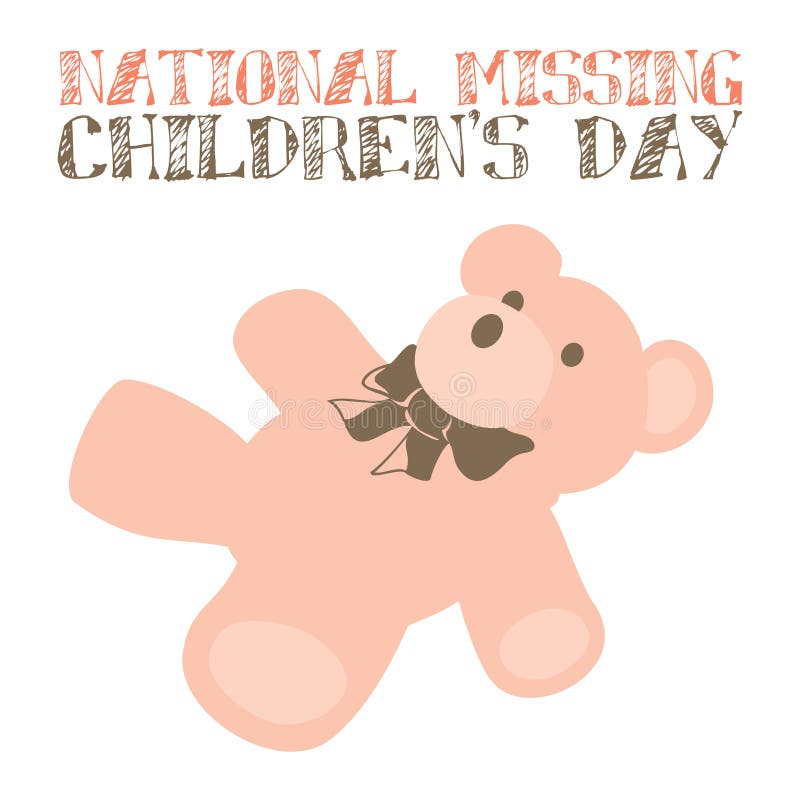 National Missing Children S Day Stock Illustration - Illustration of ...