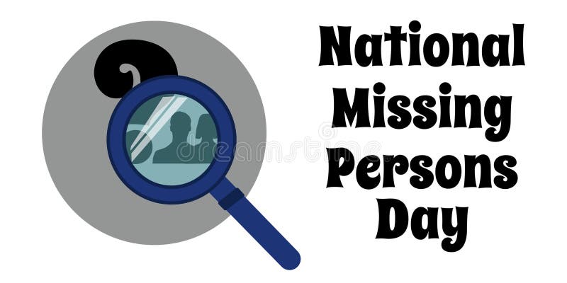 National Missing Persons Day, Simple Horizontal Banner on a Socially ...