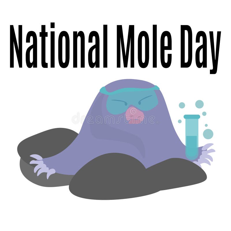 National Mole Day, Idea for Poster, Banner, Flyer or Funny Postcard ...