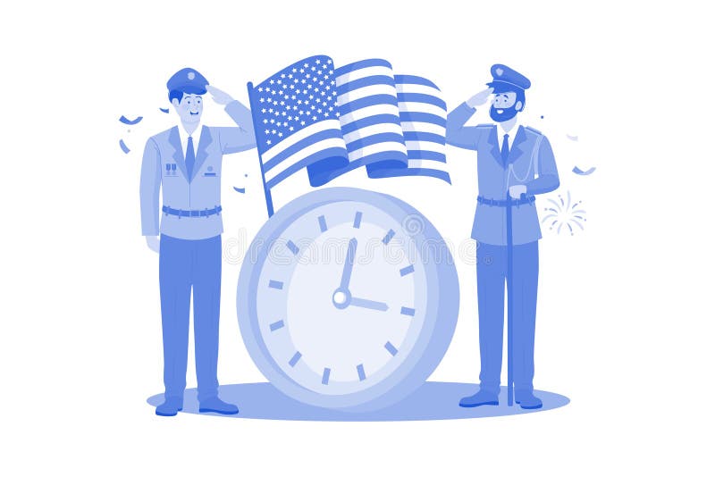 National Moment of Remembrance at 3pm Stock Vector - Illustration of ...