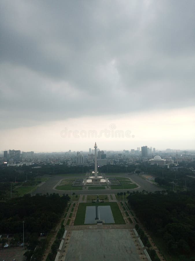 The National Monument Jakarta in the Afternoon Stock Photo - Image of ...