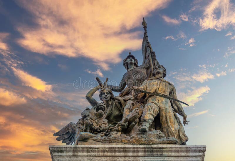 National Monument Victor Emmanuel II in Rome Stock Photo - Image of ...