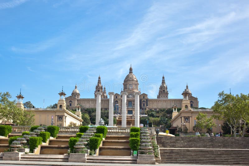 National Museum in Barcelona, Spain Stock Image - Image of monument ...