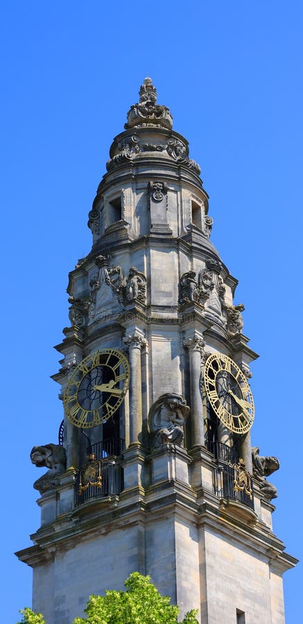 National Museum Cardiff Clock Tower Editorial Stock Image - Image of ...