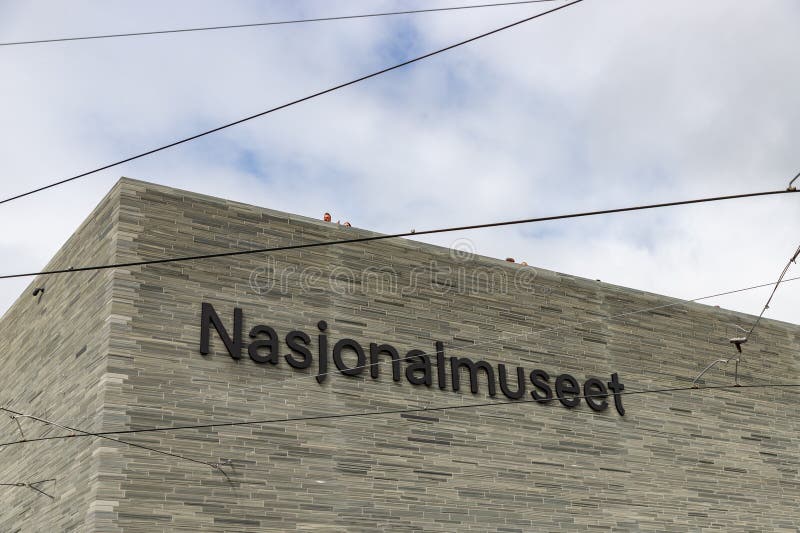The National Museum of Oslo Editorial Stock Image - Image of sign ...