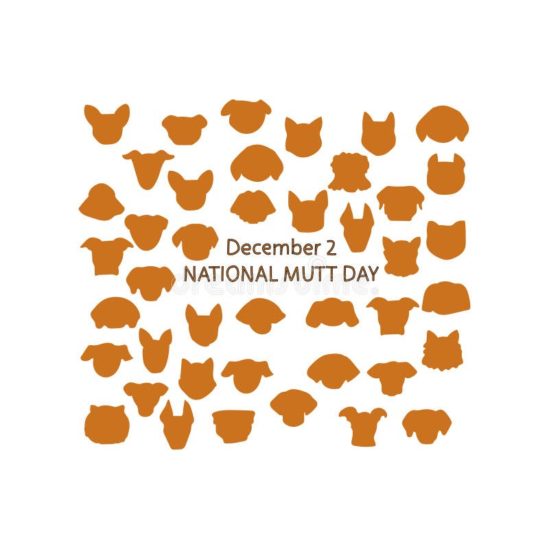 National Mutt Day Vector Illustration Stock Vector - Illustration of ...