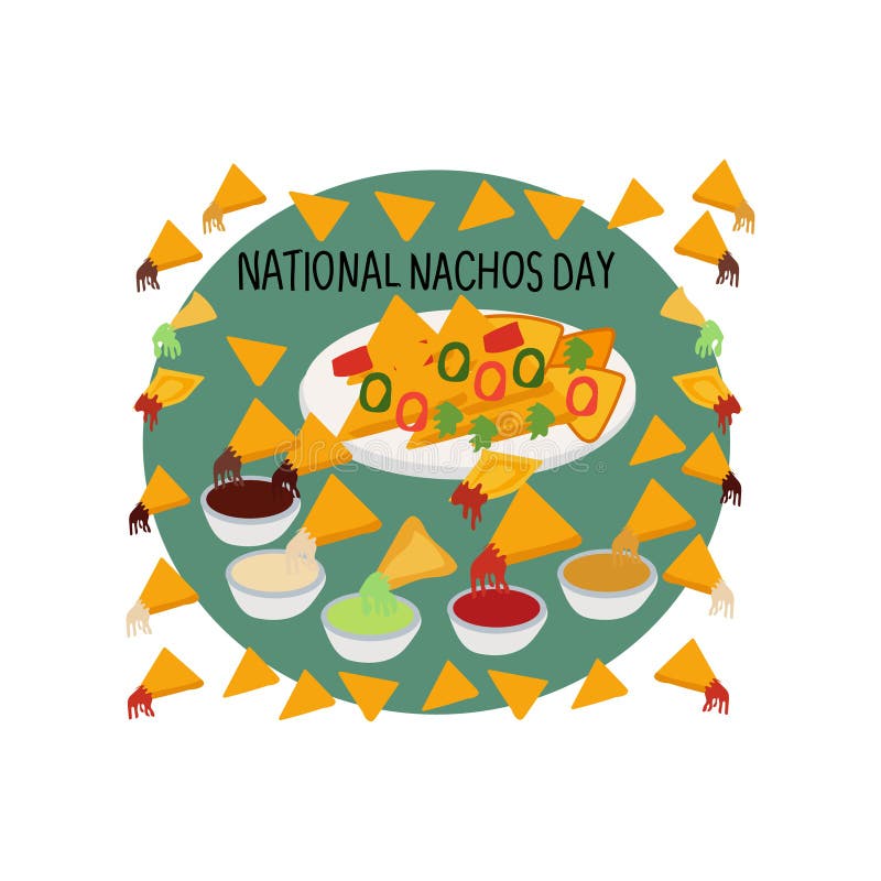 National Nachos Day Free Vector Illustration Stock Vector ...