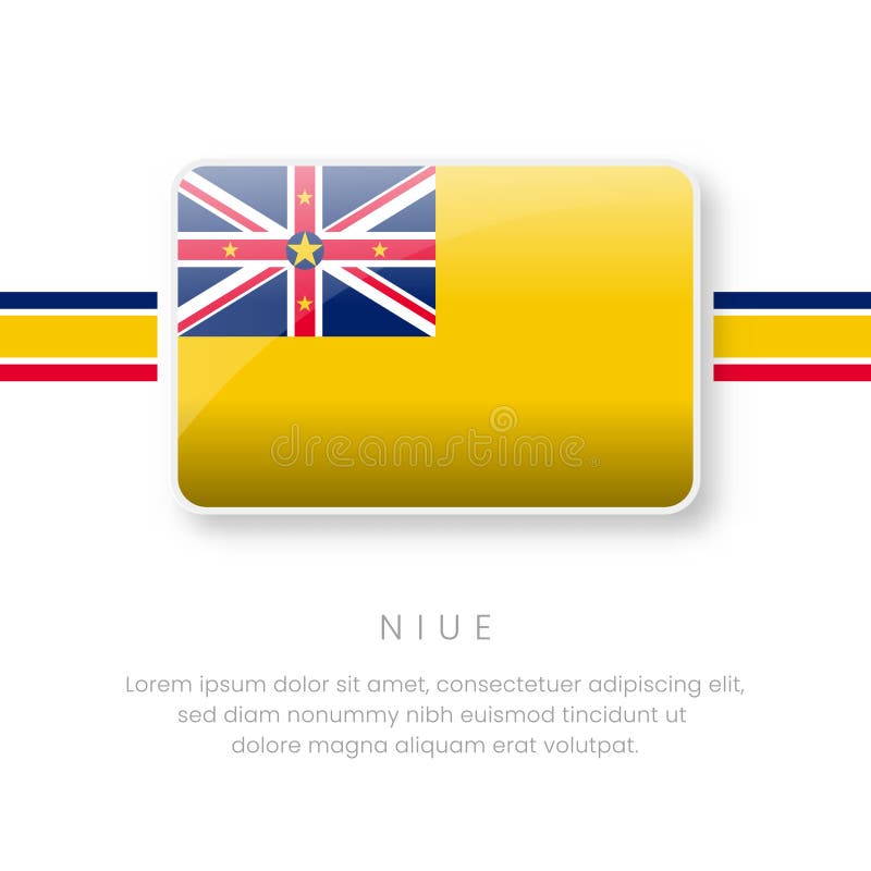 National Niue Flag.Vector Niue Button Flag Stock Vector - Illustration ...