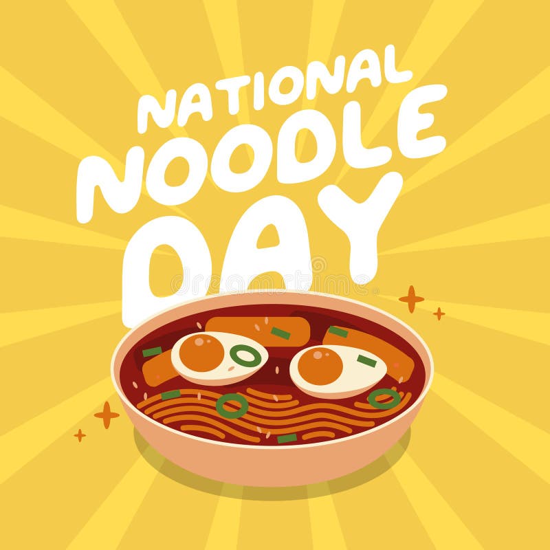National Noodle Day Design Template Good for Celebration Usage. Stock ...