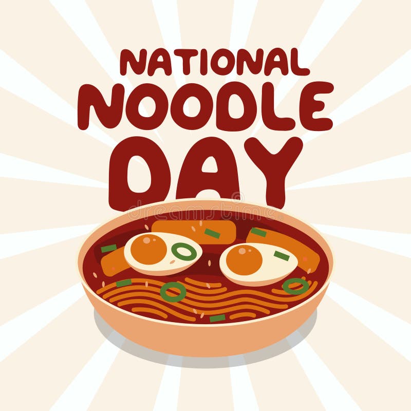 National Noodle Day Design Template Good for Celebration Usage. Stock ...