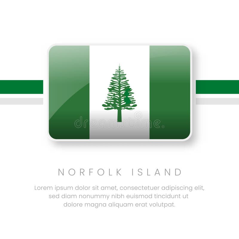 National Norfolk Flag.Vector Norfolk Button Flag Stock Vector - Illustration of political ...