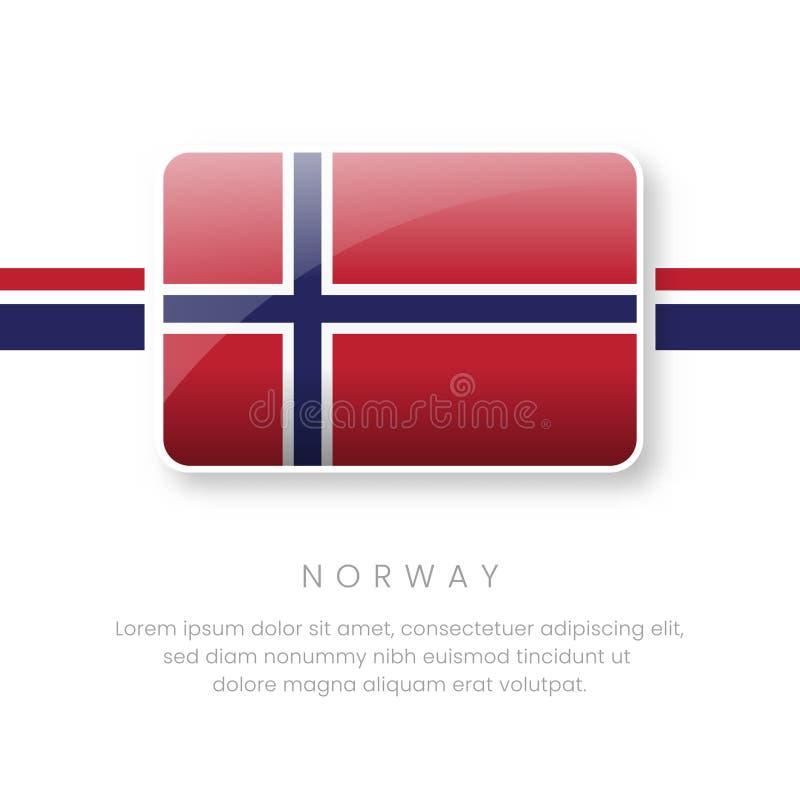 National Norway Flag.Vector Norway Button Flag Stock Vector ...