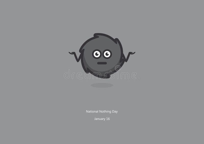 National Nothing Day Vector Stock Vector - Illustration of simple ...