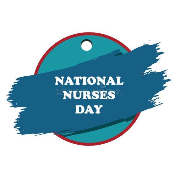 National Nurses Day Date Tag Stock Illustration - Illustration of ...
