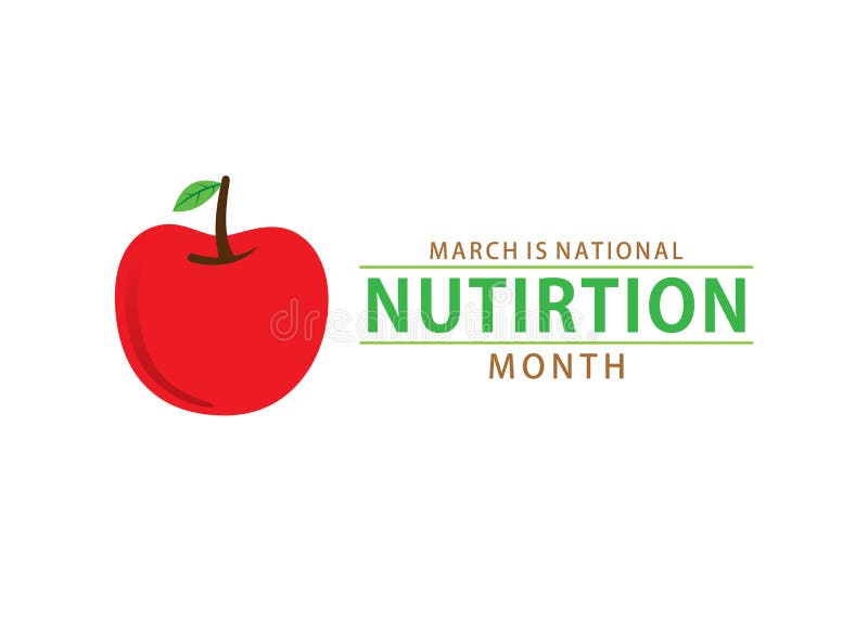 National Nutrition Month Banner Design Stock Vector - Illustration of ...