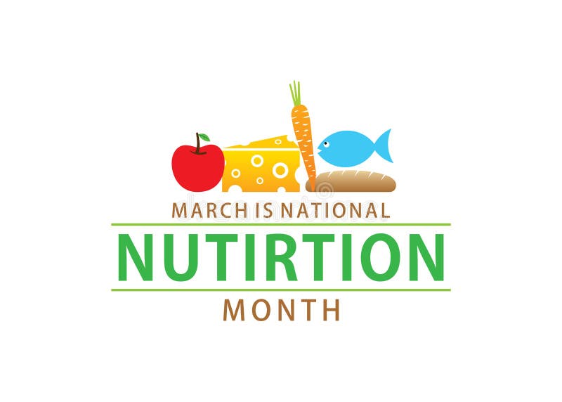 National Nutrition Month Banner Design Stock Vector - Illustration of ...