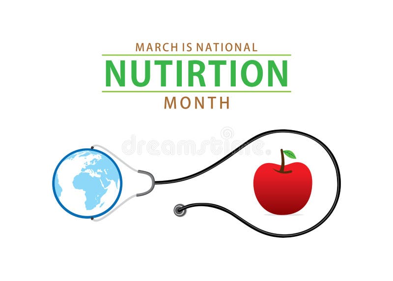 National nutrition month stock vector. Illustration of activity - 211492664