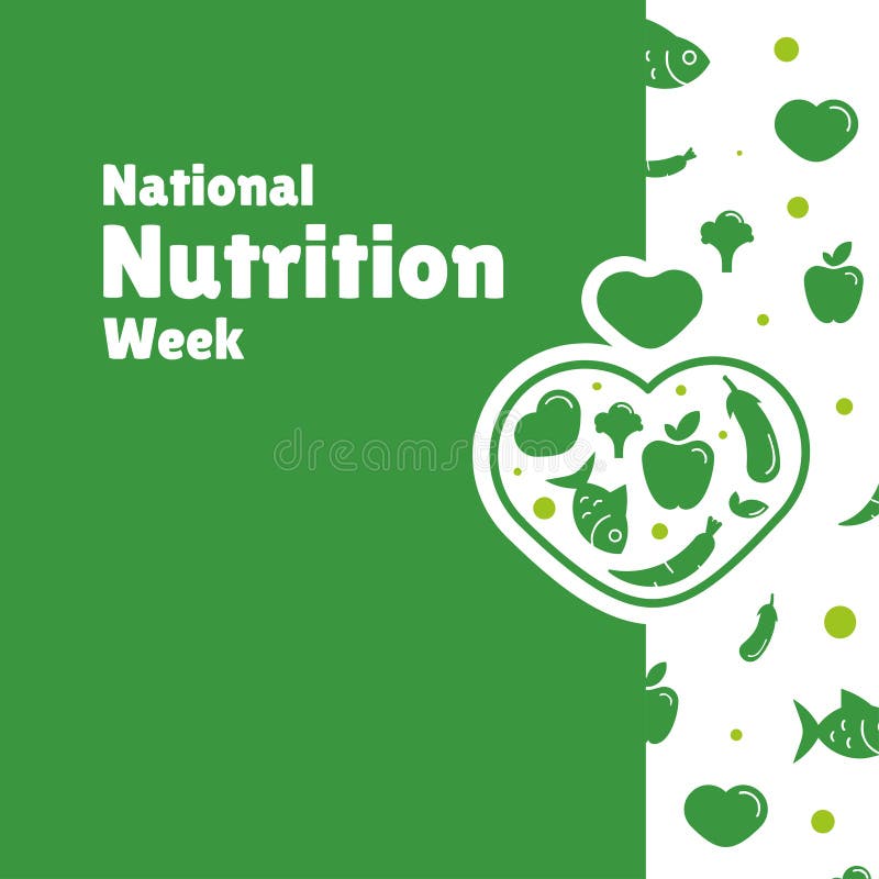 National Nutrition Month Banner Design Stock Vector - Illustration of ...