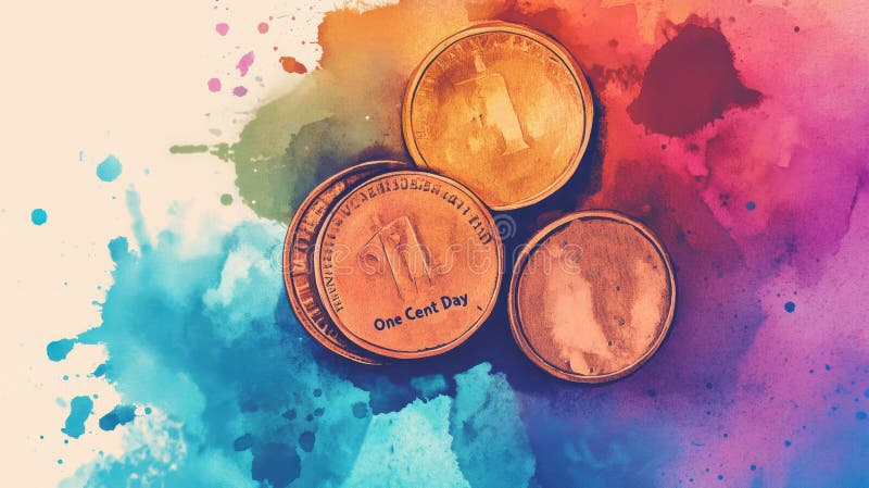 National One Cent Day One Cent Day Celebration with Artistic Coin ...