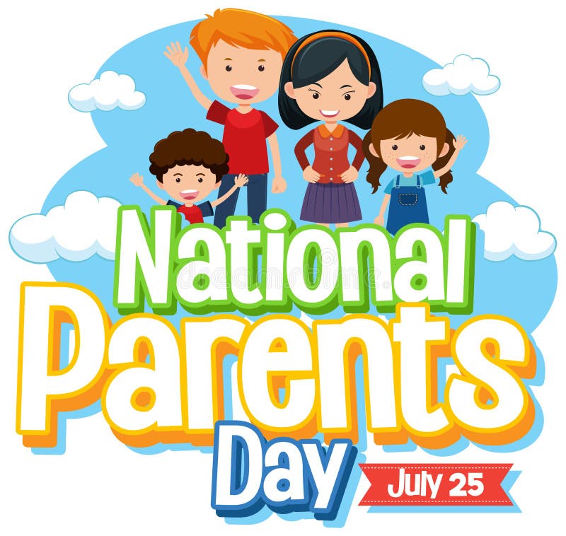 National Parents Day Poster Design Stock Vector - Illustration of party ...