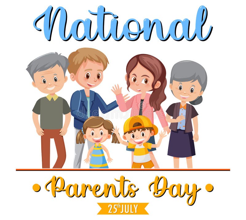 National Parents Day Poster Template Stock Vector - Illustration of ...