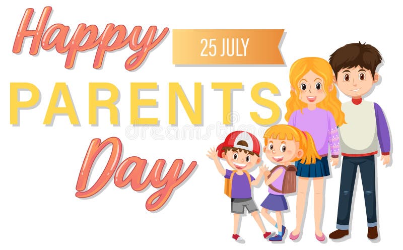 National Parents Day Poster Template Stock Vector - Illustration of ...