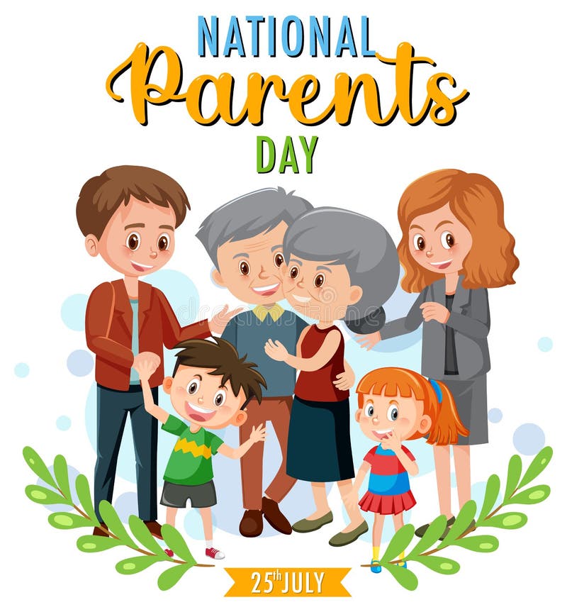 National Parents Day Poster Template Stock Vector - Illustration of ...