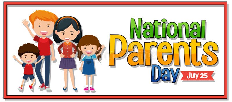 National Parents Day Poster Template Stock Vector - Illustration of ...
