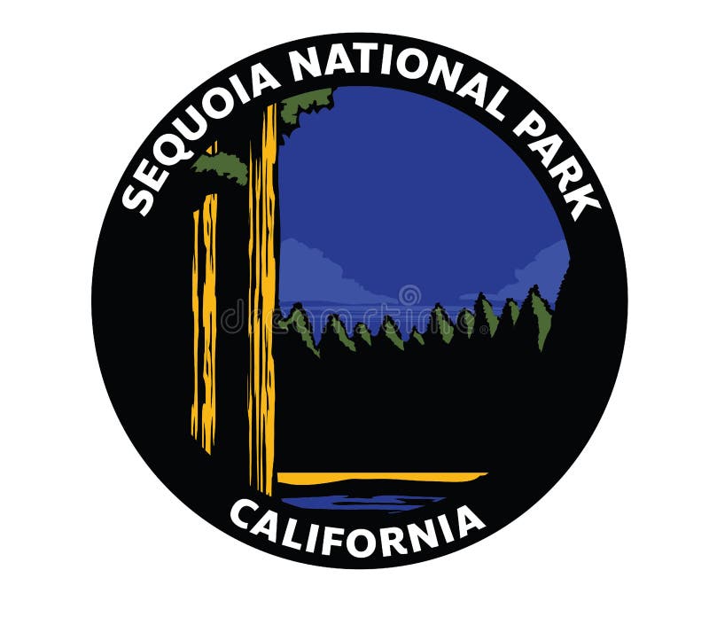 Sequoia National Park California Vector Logo Stock Vector ...