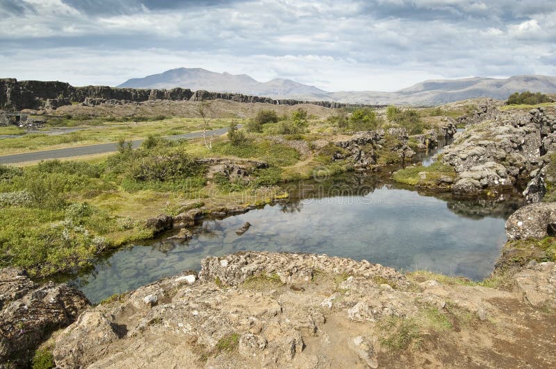 National Park of Thingvellir (Iceland) Stock Photo - Image of fault ...