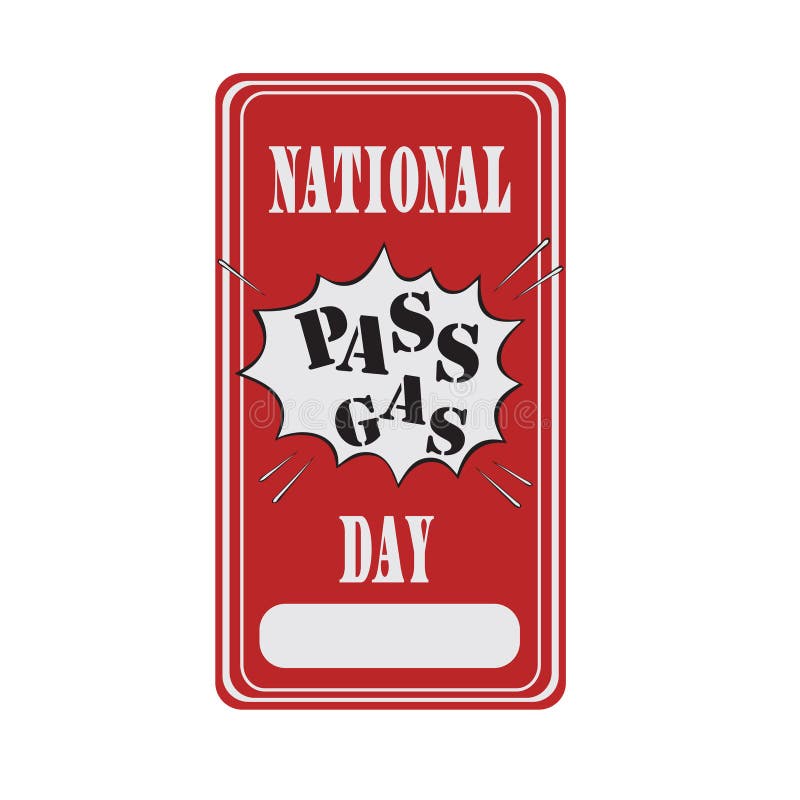 National Pass Gas Day Label Stock Vector - Illustration of clipart ...