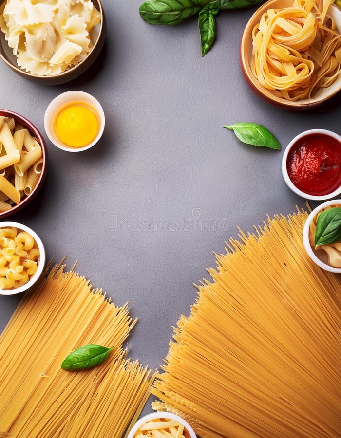 National Pasta Month Pasta Dishes, Spaghetti Pasta Stock Illustration ...