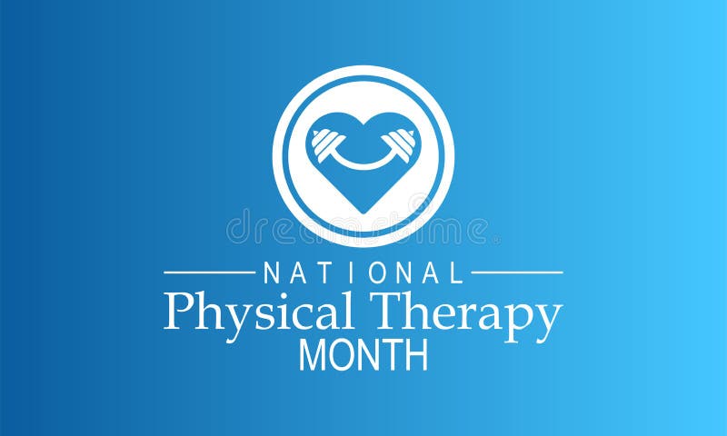 National Physical Therapy Month Banner Design with White Background ...