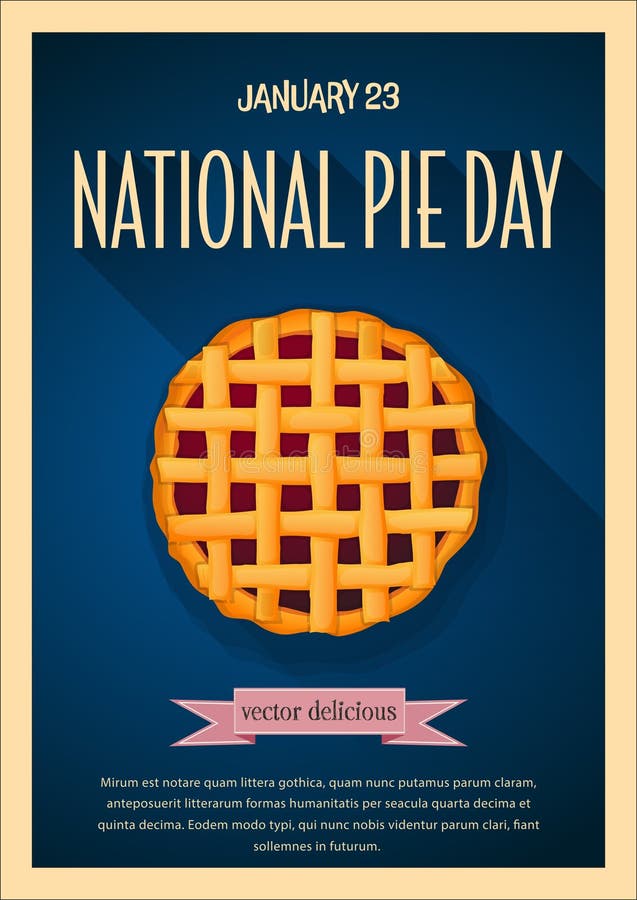 National Pie Day card stock vector. Illustration of sugar - 303253502