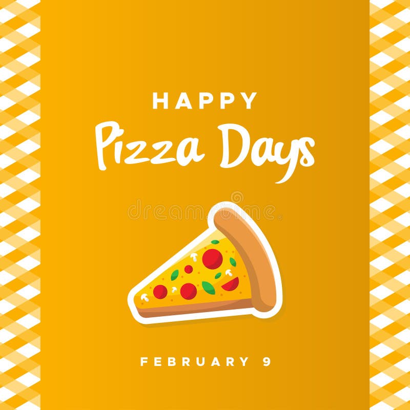 National Pizza Day Vector Design Template Background Stock Vector ...