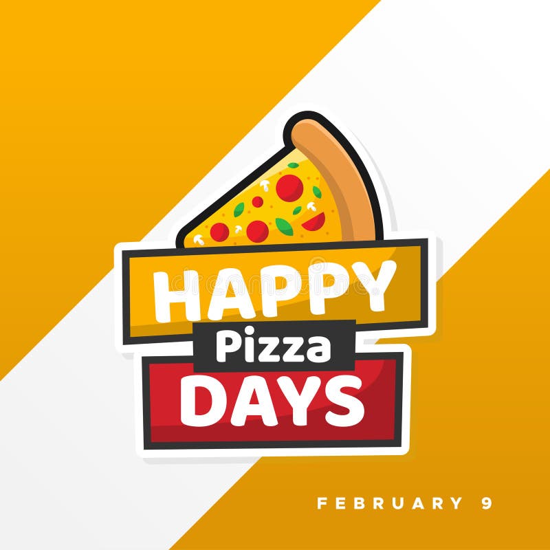National Pizza Day Vector Design Template Background Stock Vector ...