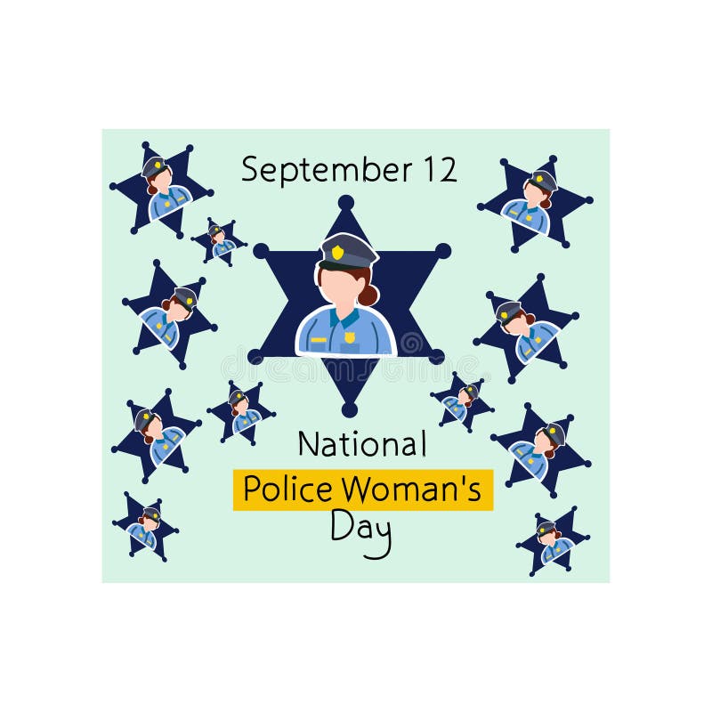 National Police Womans Day September 12 Vector Stock Vector ...
