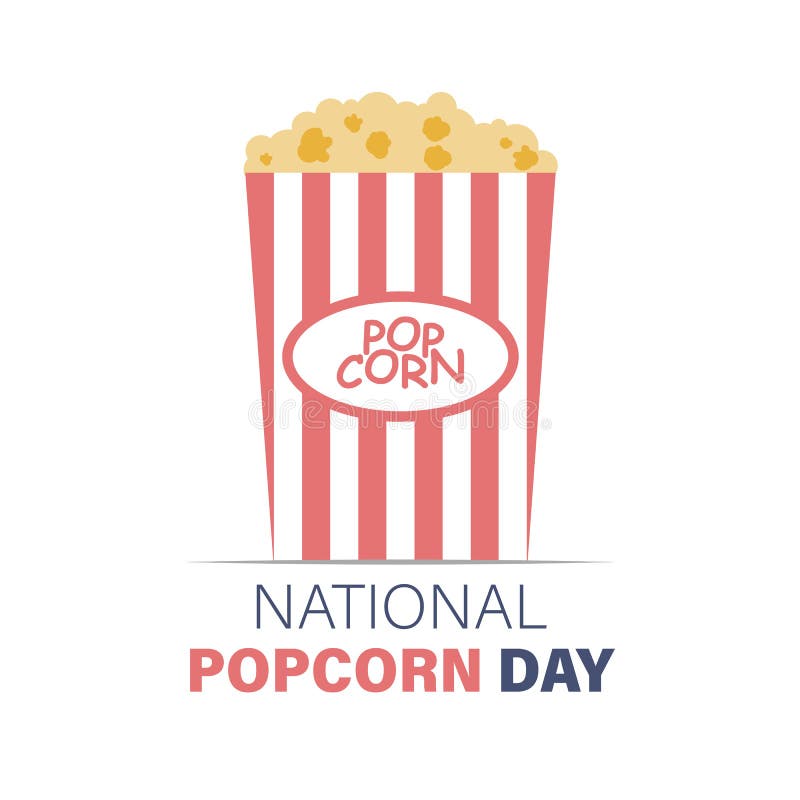 National Popcorn Day Modern Vector Illustration Stock Vector ...