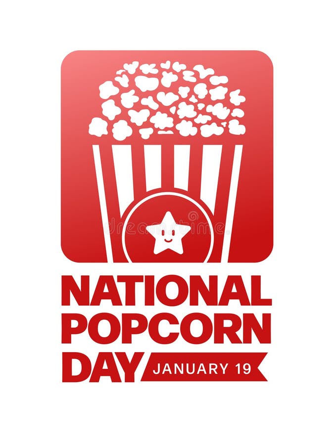 National Popcorn Day Vector Illustration on January 19th, Vector ...