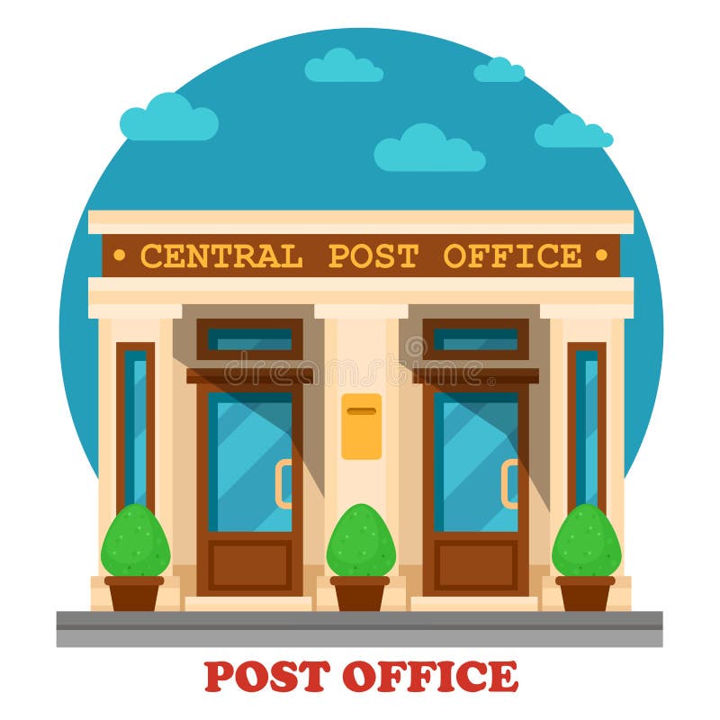 Post Office Building Stock Illustrations – 3,834 Post Office Building ...