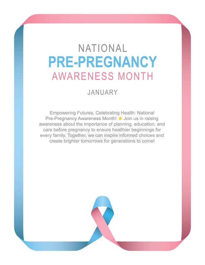 National Pre-Pregnancy Awareness Month Background Stock Vector ...
