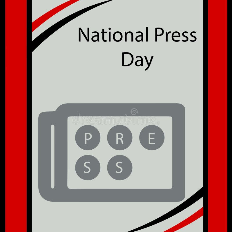 National Press Day stock vector. Illustration of happy - 193815511